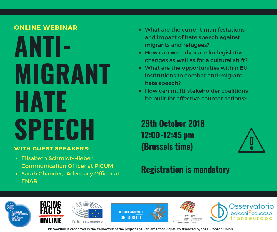 Webinar on anti-migrant hate speech | CEJI