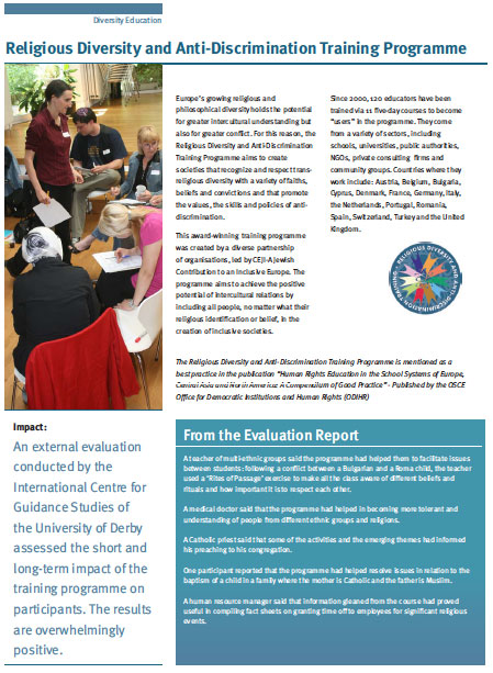 Religious Diversity and Anti-discrimination Programme | CEJI